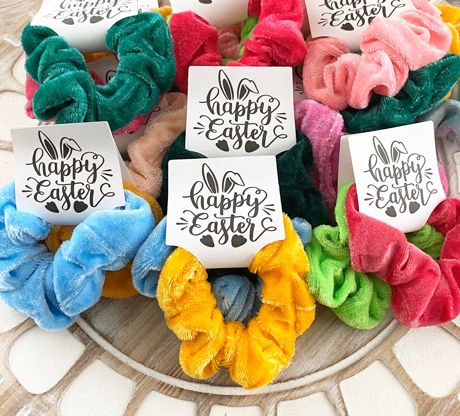 Happy Easter Scrunchies Bunny Scrunchie Easter Basket Stuffers - Etsy