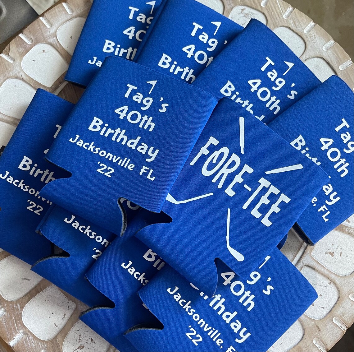 Foretee Birthday Can Cooler Golf Party Favor 40th Surprise - Etsy