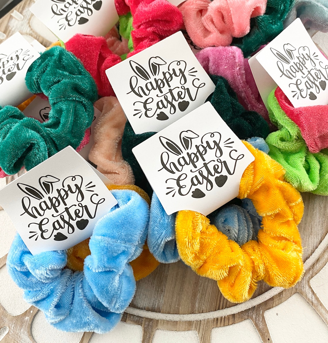 Happy Easter Scrunchies Bunny Scrunchie Easter Basket Stuffers | Etsy