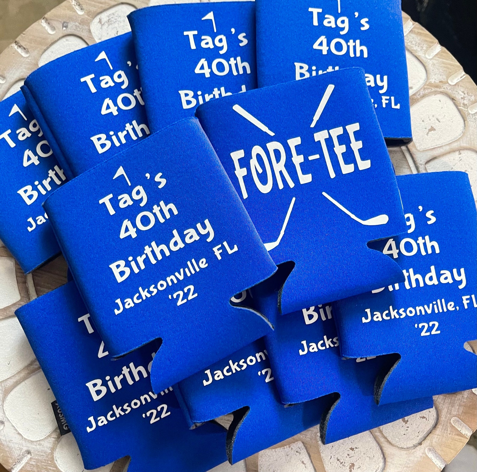 Foretee Birthday Can Cooler Golf Party Favor 40th Surprise - Etsy