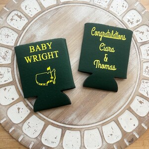 Personalized Golf Baby Shower Can Coolers: Masters Theme Party Favors ...
