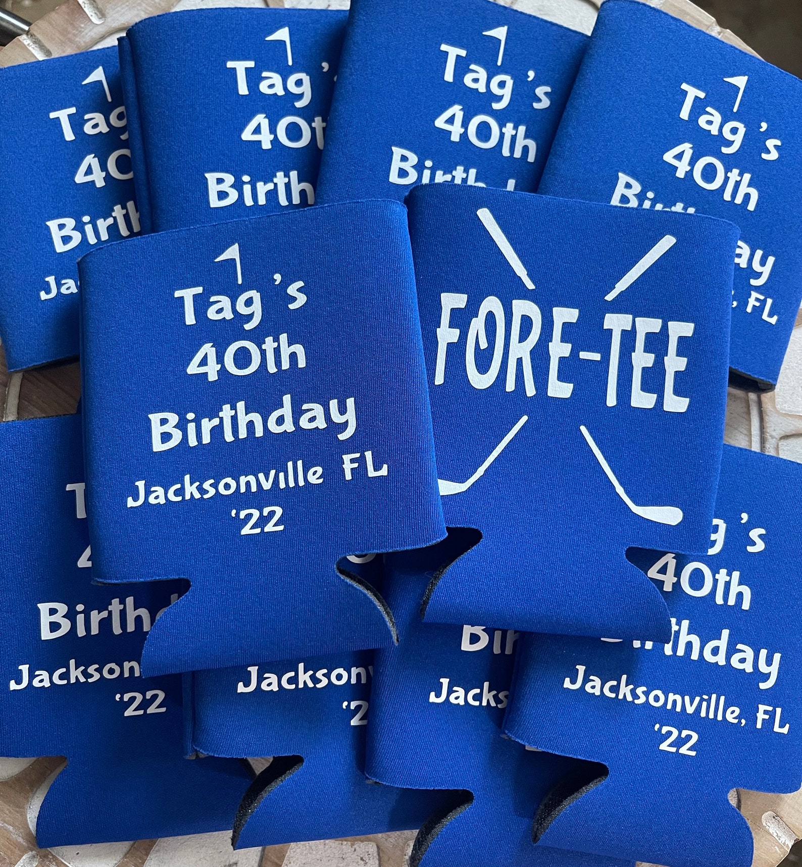 Foretee Birthday Can Cooler Golf Party Favor 40th Surprise - Etsy