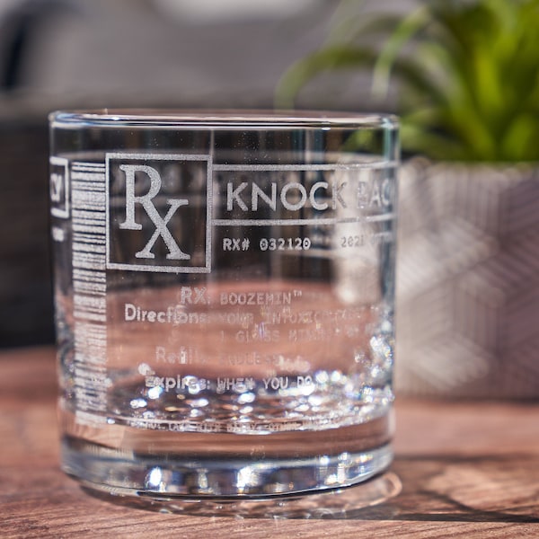 Rx Prescription Wine Glass - Etsy
