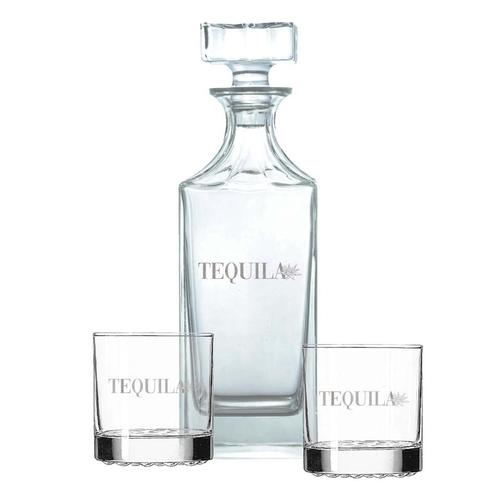 Tequila Decanter & Glasses Set Engraved Barware Cocktail - Etsy