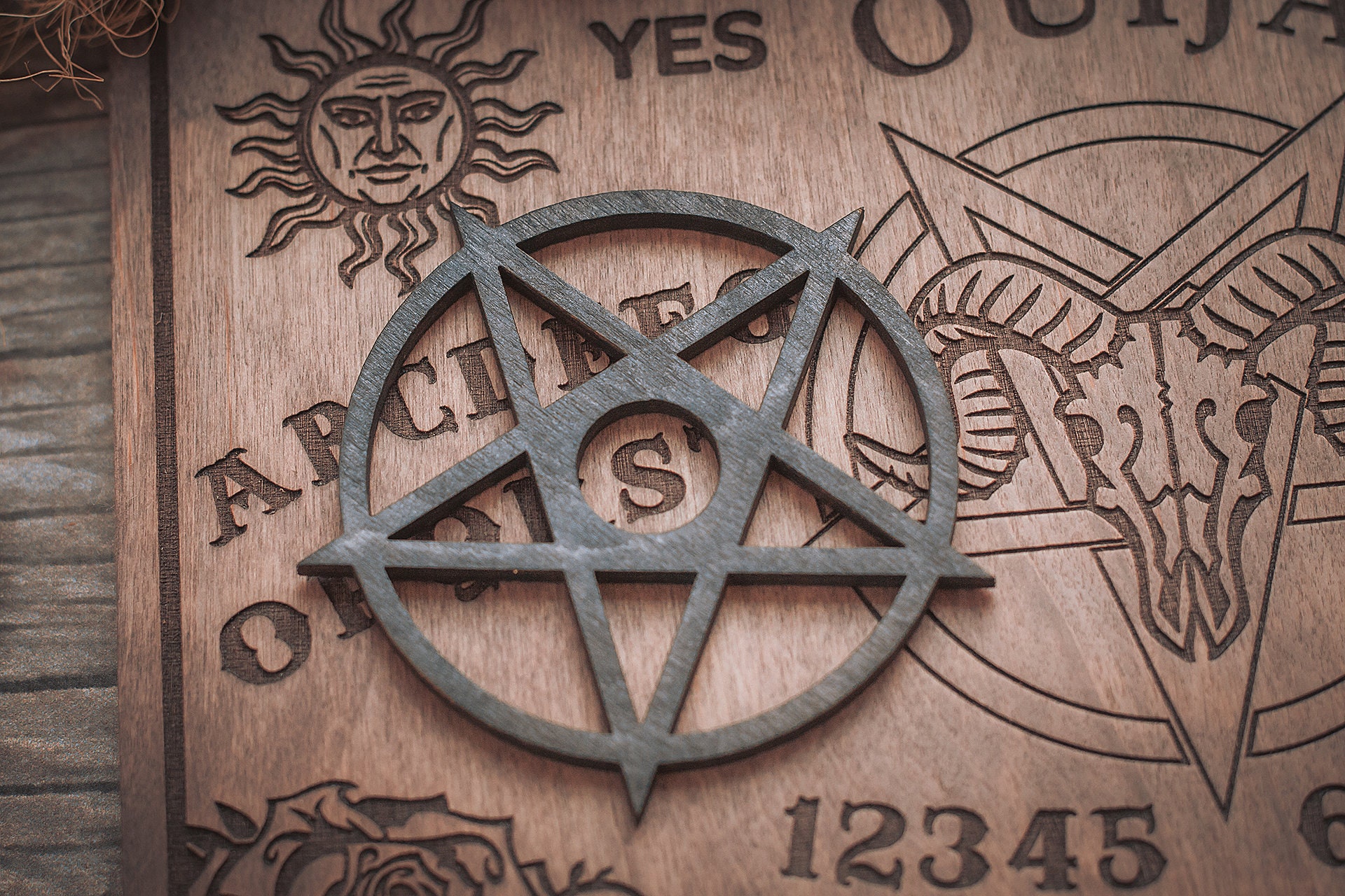 Ouija Board Spirit Board Occult Game Board Wooden Ouija Etsy