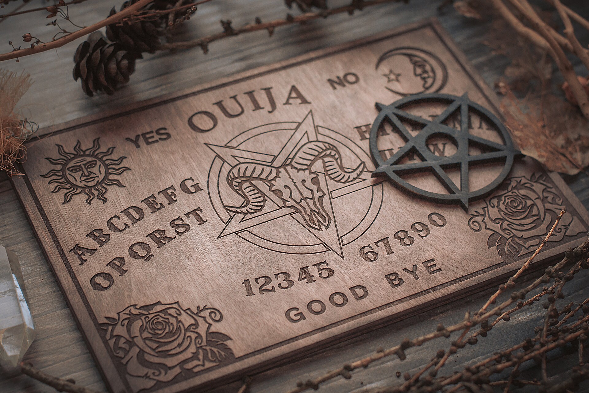 Ouija Board Spirit Board Occult Game Board Wooden Ouija Etsy
