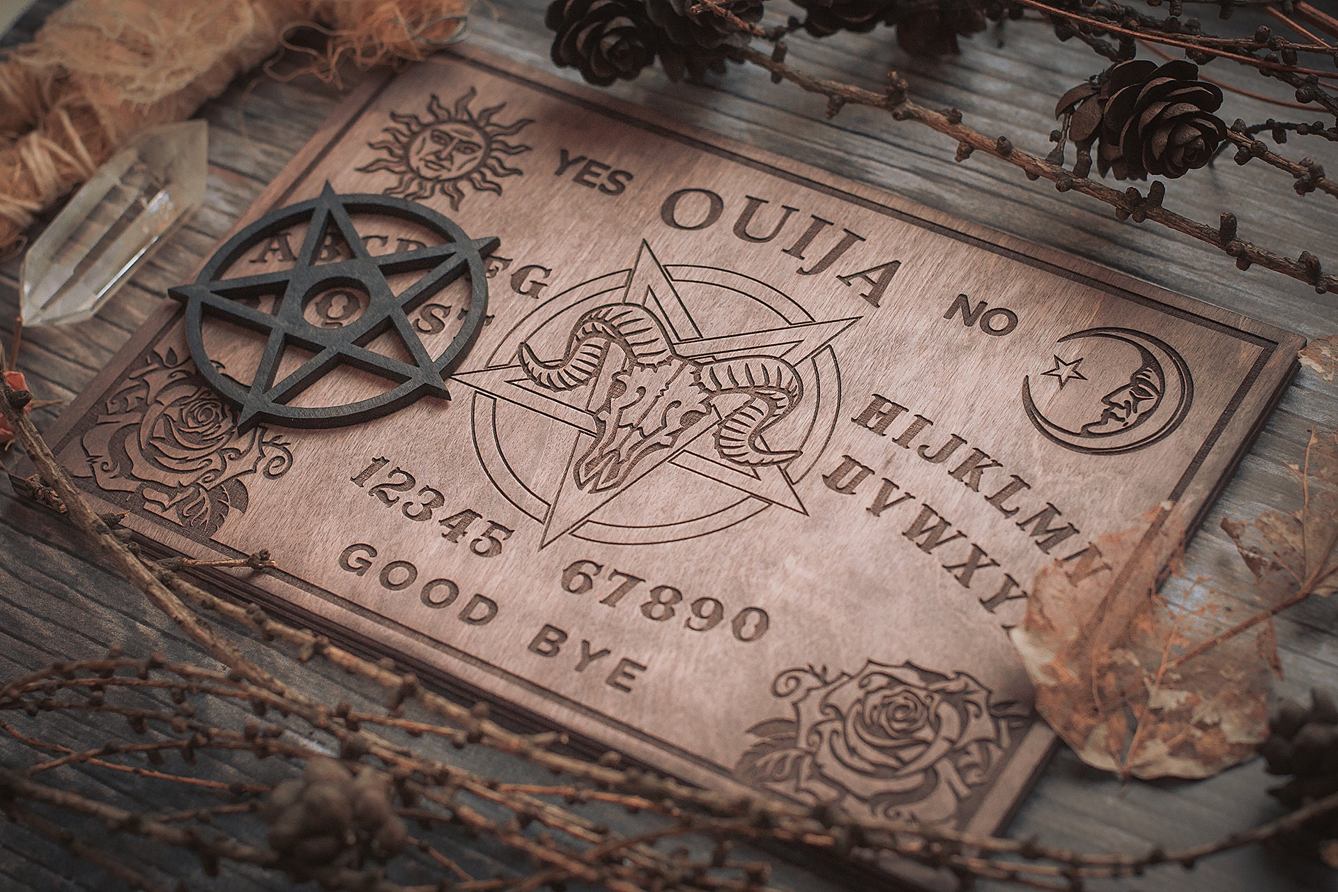 Ouija Board Spirit Board Occult Game Board Wooden Ouija Etsy