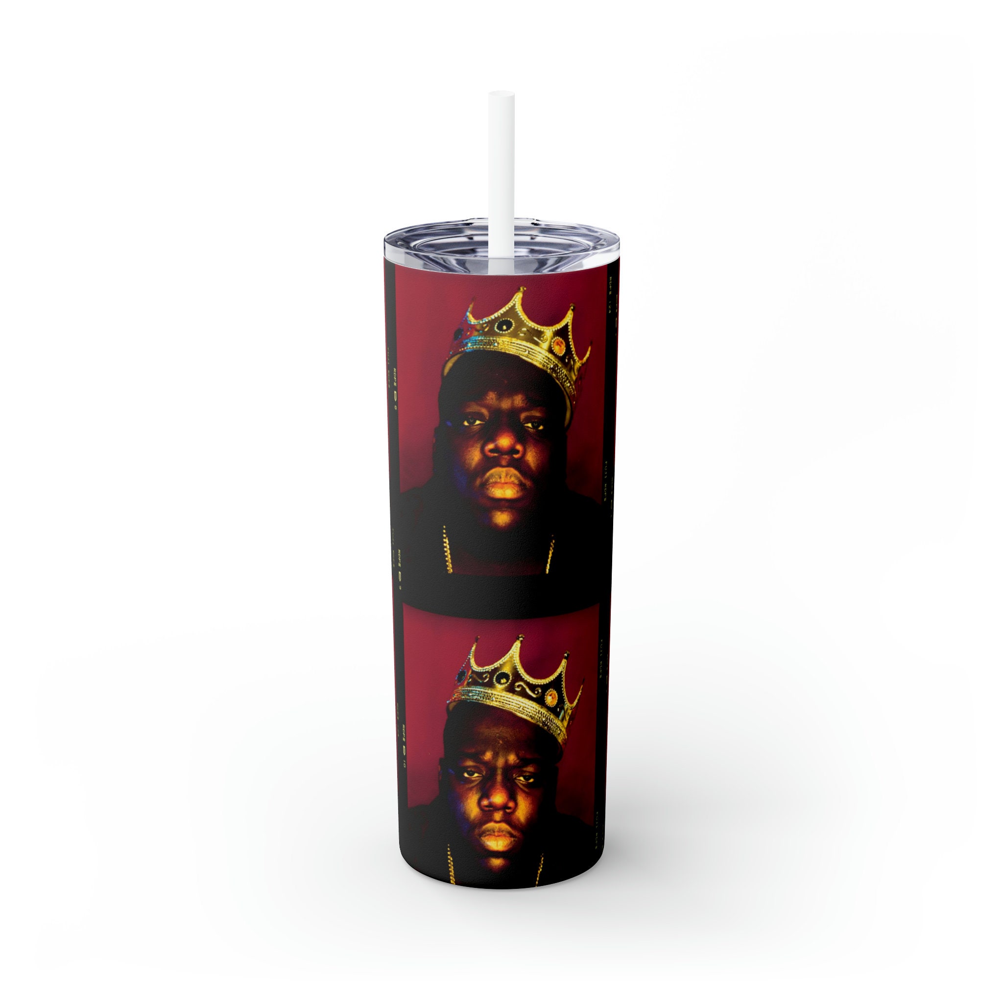 Notorious B.I.G. Biggie Smalls Custom Gift Skinny Tumbler With Straw ...