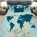 World Map Bedding, Travel Bedding, Explore Bedding, Travel Bedroom Decor, World Map Duvet Cover ...