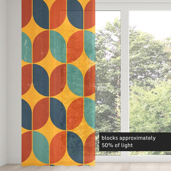 Retro Curtains - Etsy