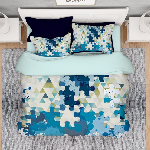 Abstract Comforter Puzzle Comforter Queen Comforter king Comforter Twin Comforter Winter Comforter summer Comforter Etsy UK