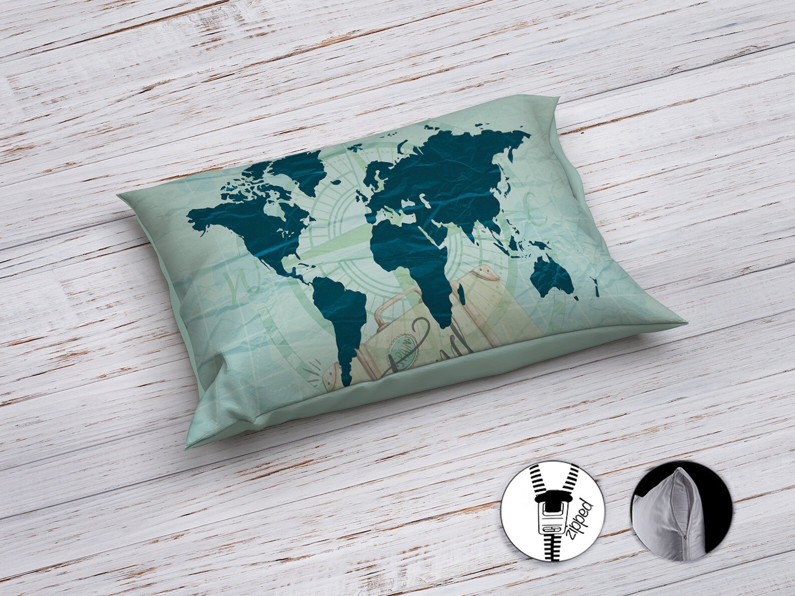 World Map Bedding Travel Bedding Explore Bedding Travel | Etsy