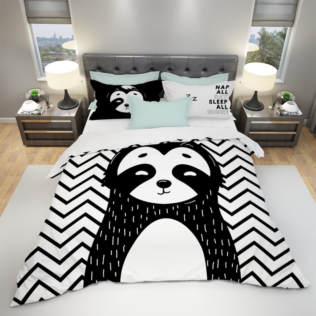 Sloth Bedding, Sloth Duvet Cover, Sloth Queen Bedding, Sloth King ...