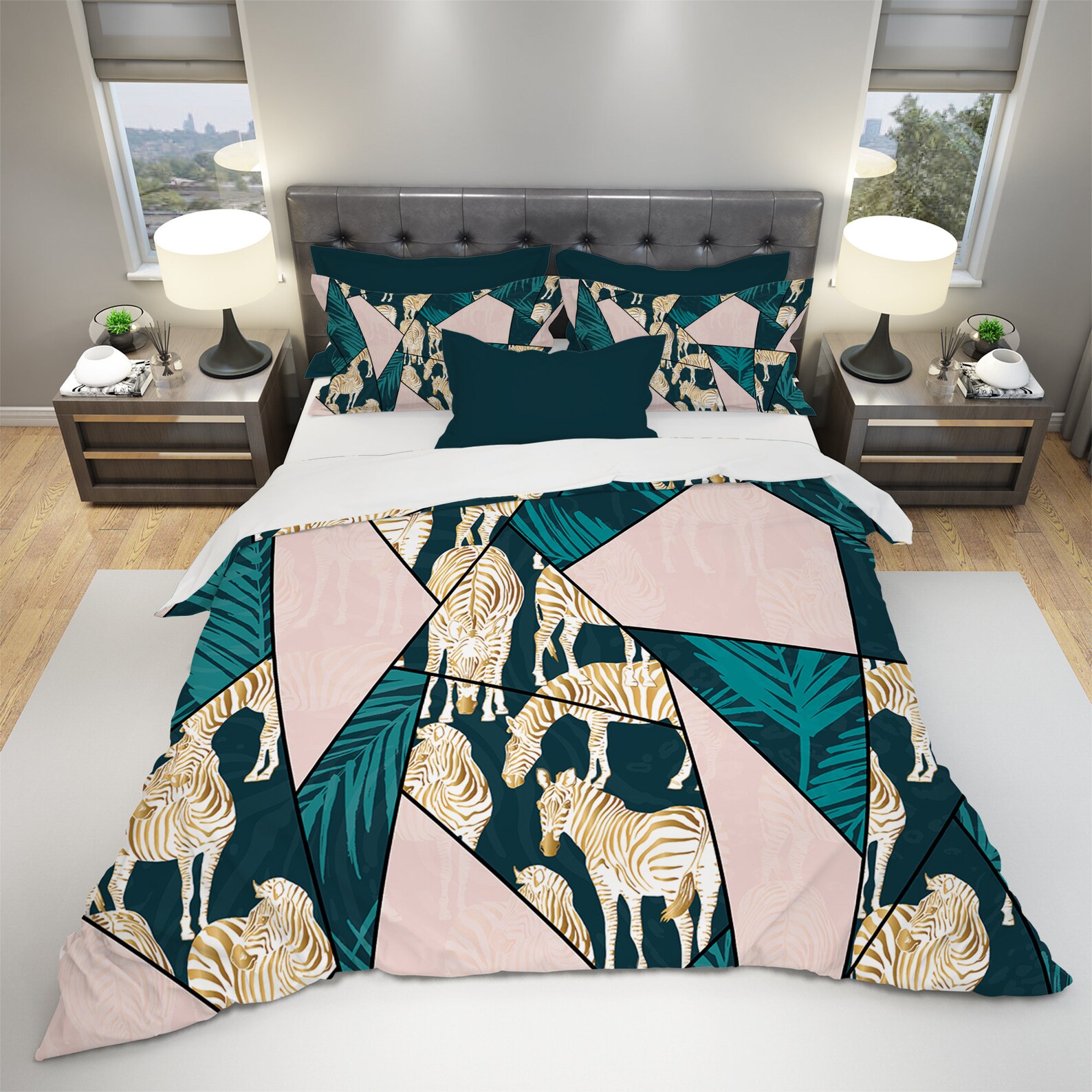 Zebra Bedding Zebra Print Duvet Cover Zebra Pattern Bedding | Etsy