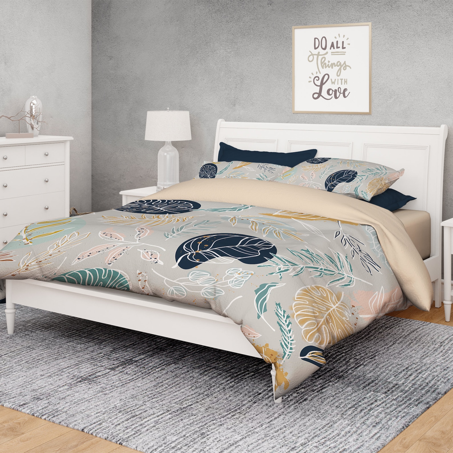 Line Art Comforter Modern Comforter Set Retro Style - Etsy