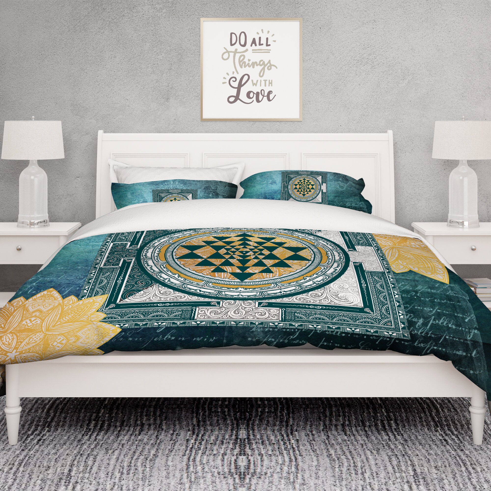 Sri Yantra Comforter Mandala Comforter Sacred Mandala - Etsy