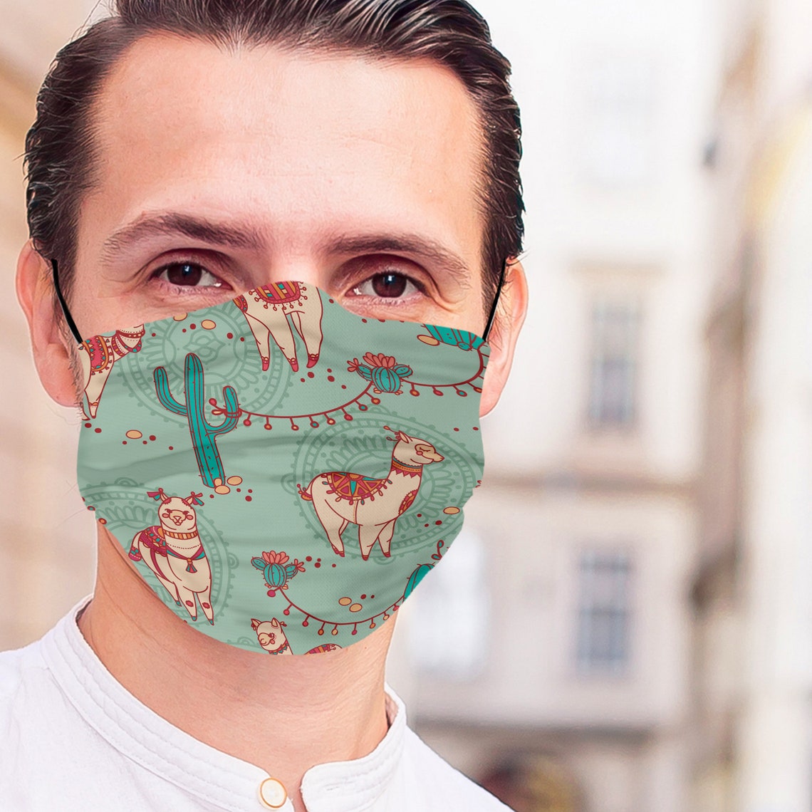 Llama Alpaca Face Mask Cute Llama Face Mask Llama Animal | Etsy