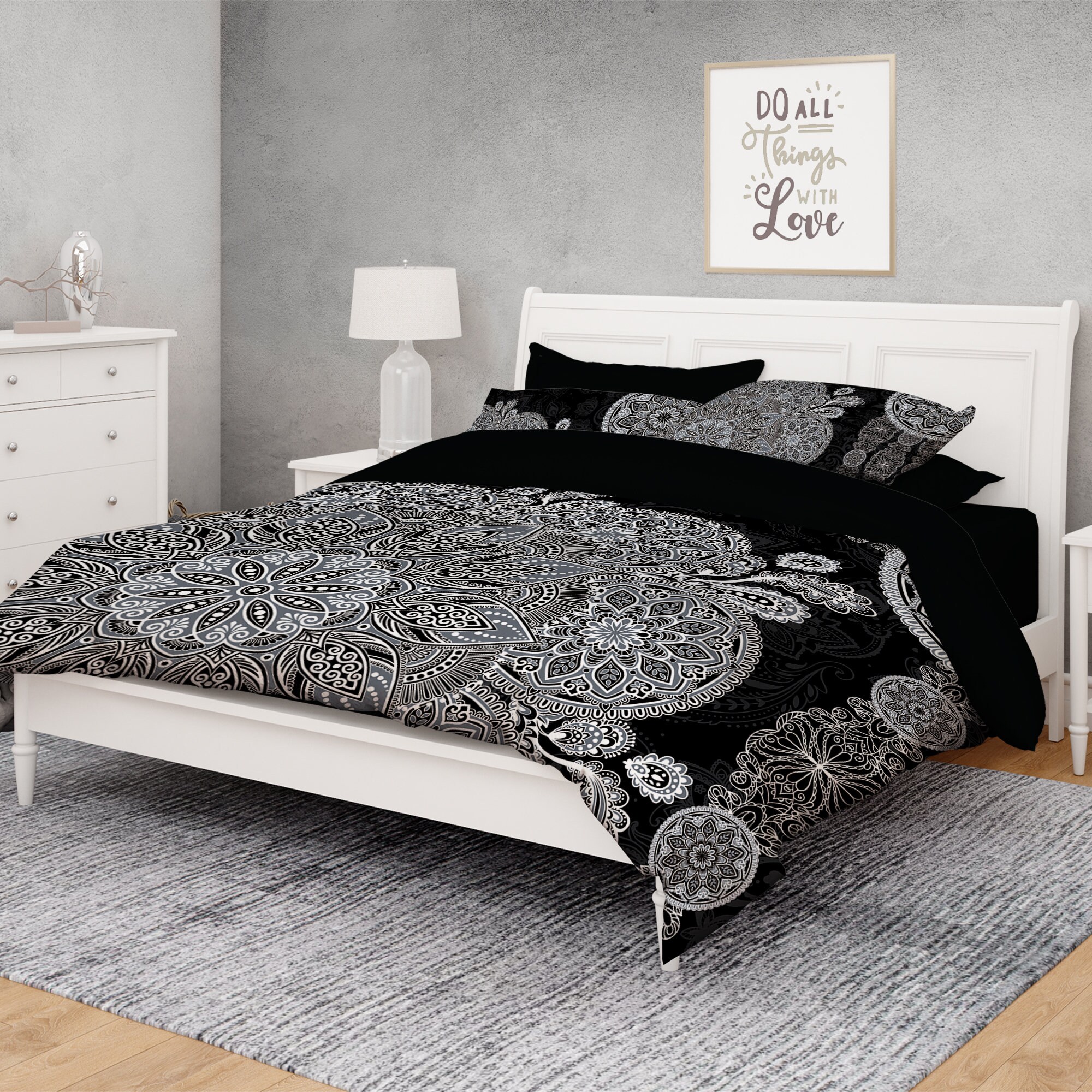 Mandala Comforter Boho Comforter Comforter Set Queen Etsy