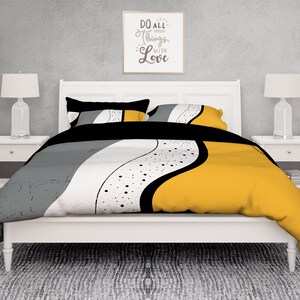 Line Art Comforter Modern Comforter Set Abstract Comforter - Etsy