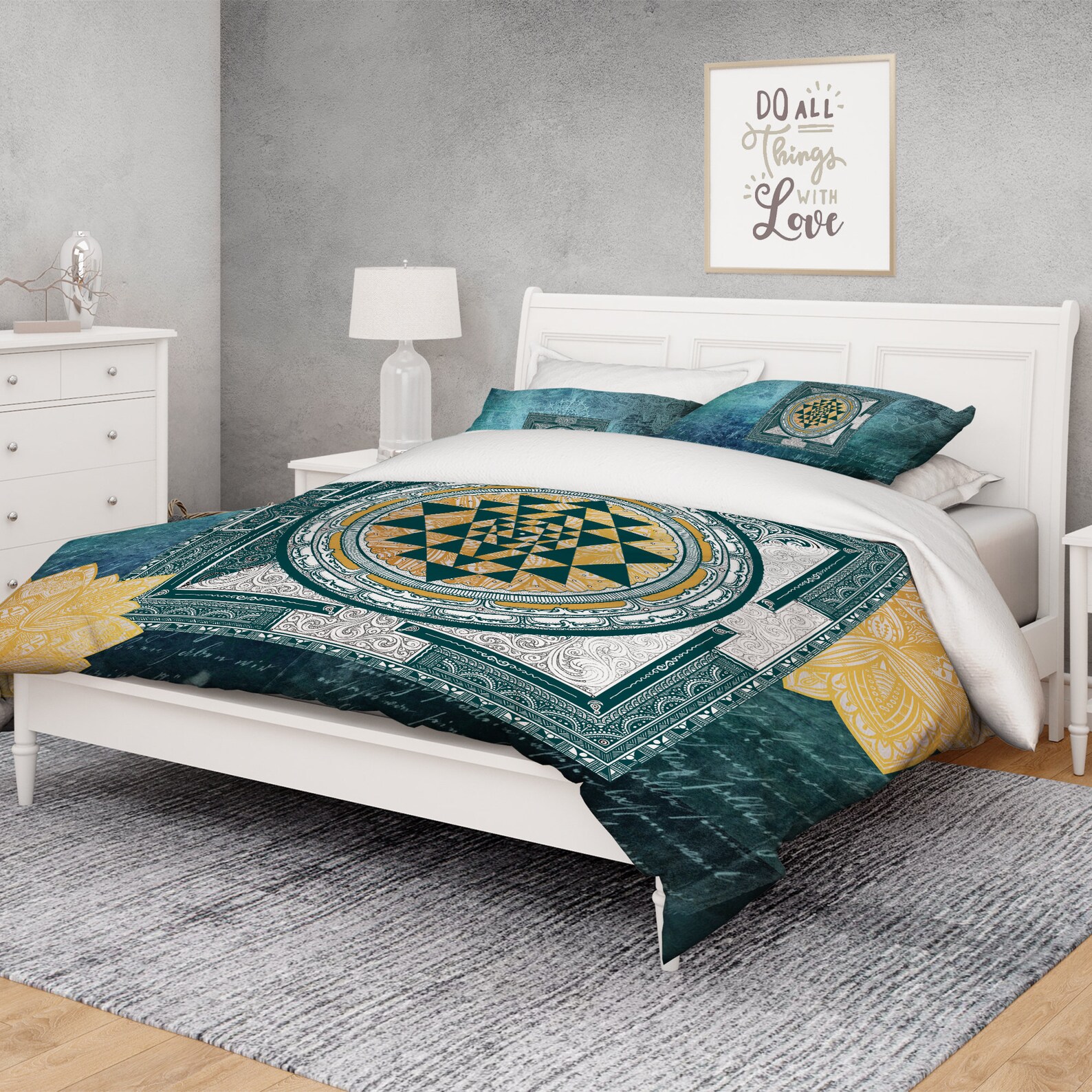 Sri Yantra Comforter Mandala Comforter Sacred Mandala - Etsy