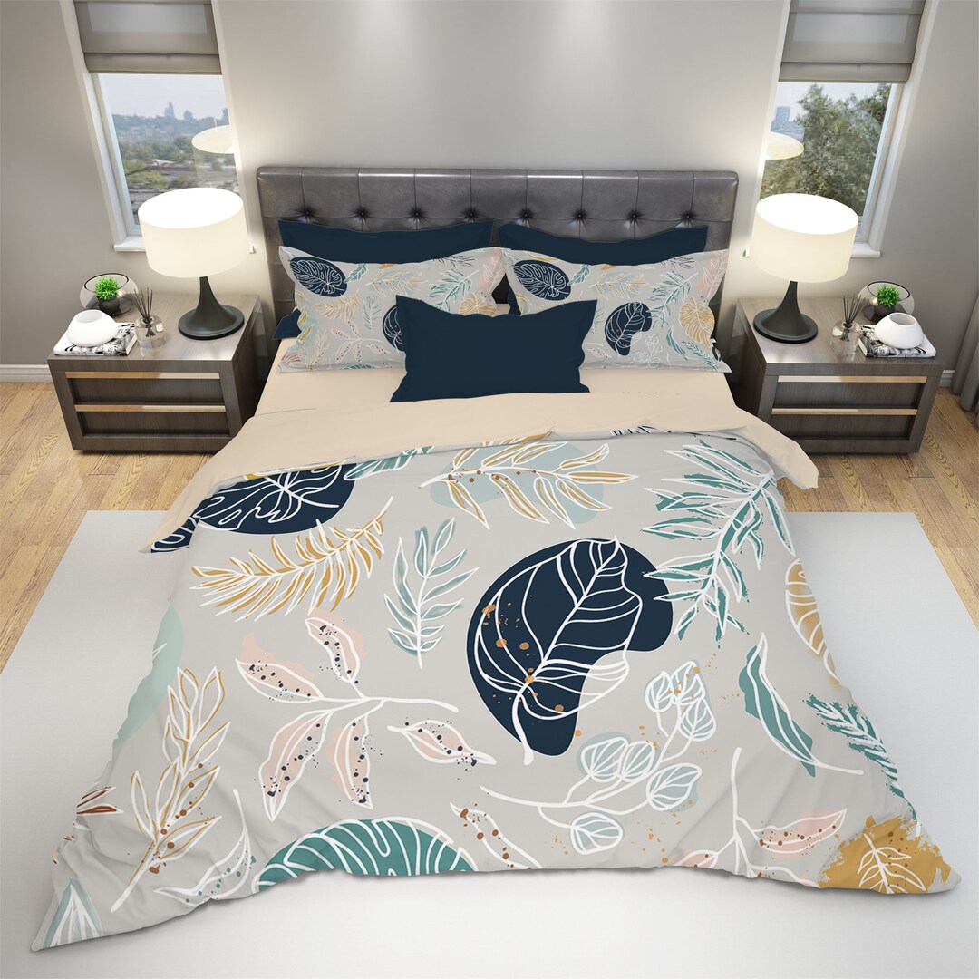 Line Art Bedding, Retro Flower Bedding, Modern Bedding, Luxury Bedding ...