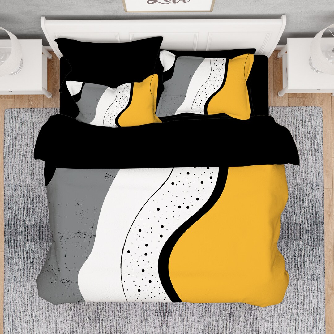 Line Art Comforter Modern Comforter Set Abstract Comforter - Etsy