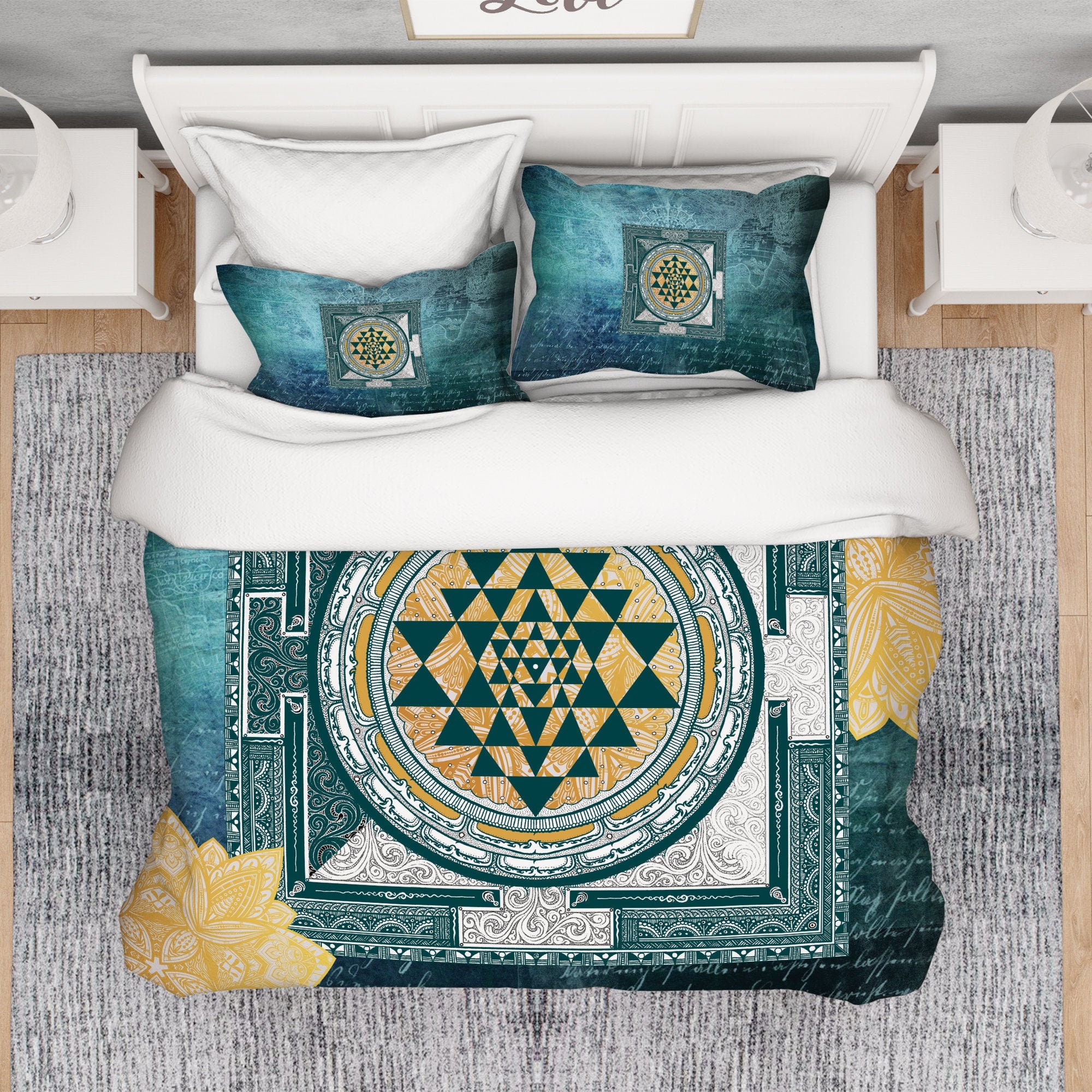 Sri Yantra Comforter Mandala Comforter Sacred Mandala - Etsy