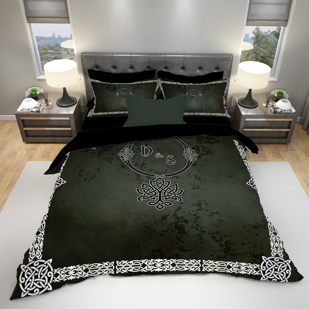 Custom Celtic Tree of Life Bedding Set: Initials Duvet Cover - Etsy