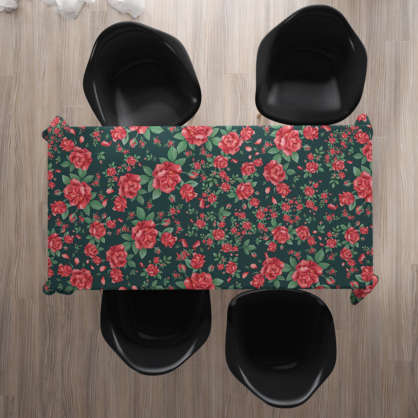 Red Roses Tablecloth Floral Tablecloth Flower Tablecloth | Etsy