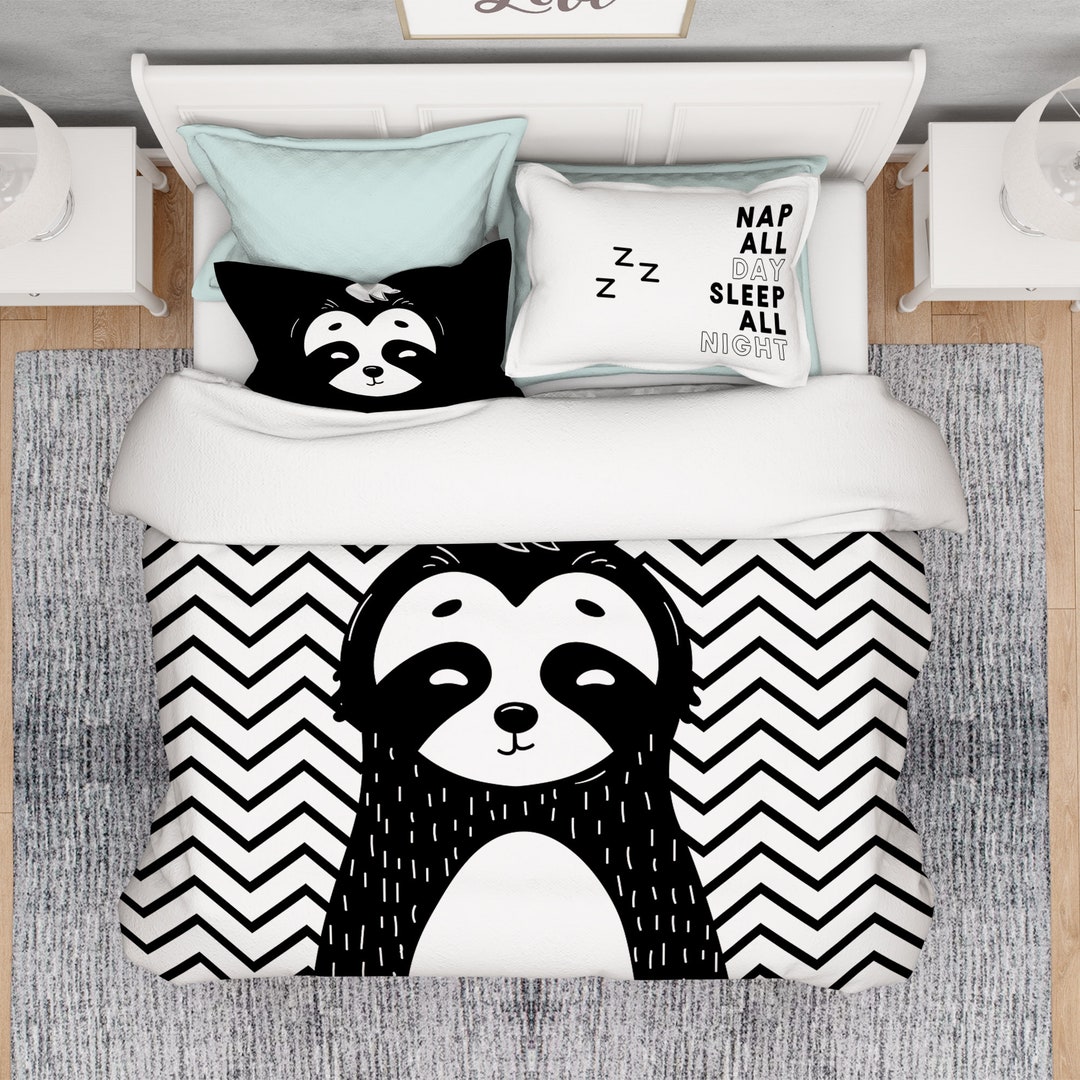 Sloth Comforter, Modern Comforter Set, Sloth Queen Comforter, Queen ...