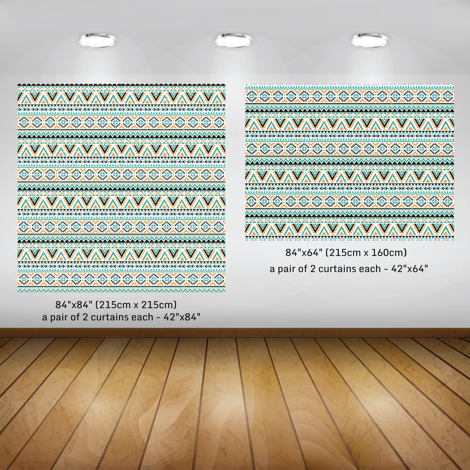 Aztec Window Curtains Aztec Style Window Panel Rod Pocket - Etsy