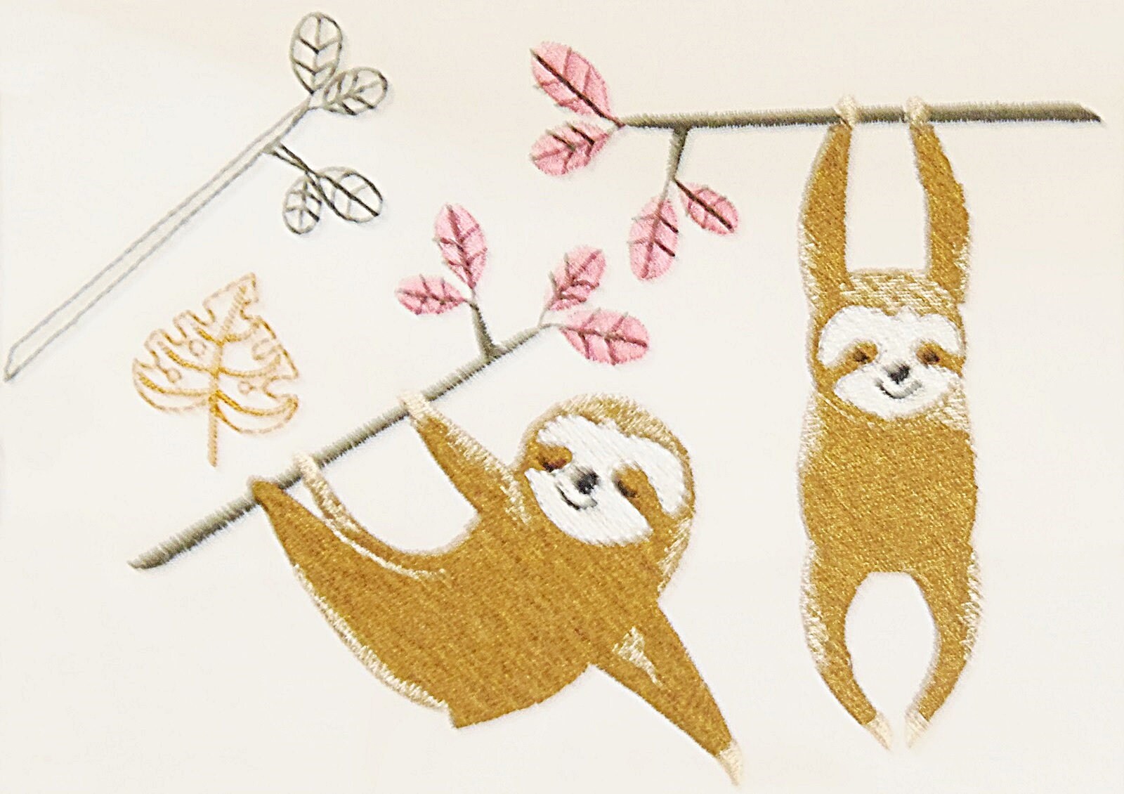 Sloths machine embroidery designs. | Etsy