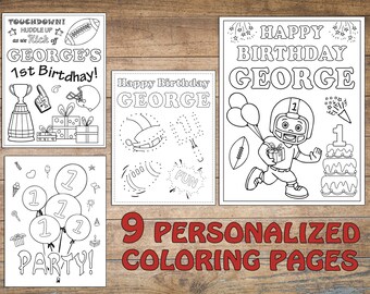 American Football Coloring Pages - Etsy