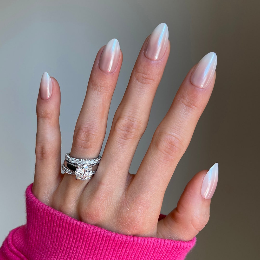 Instant Luxury Acrylic Press on Nails- Glazed Acrylic Ombre | Short ...