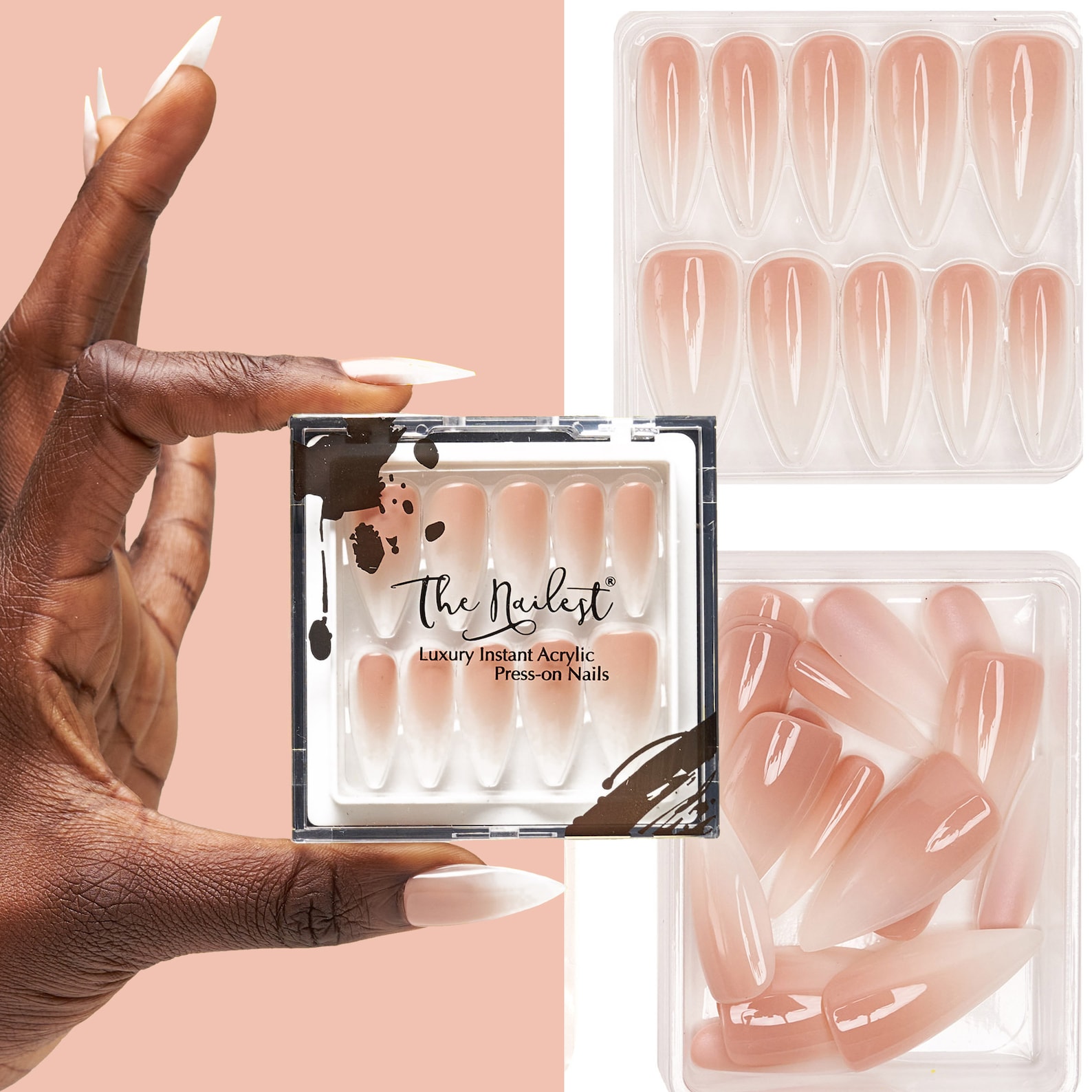 Instant Luxury Acrylic Press on Nails Acrylic Ombre Medium - Etsy