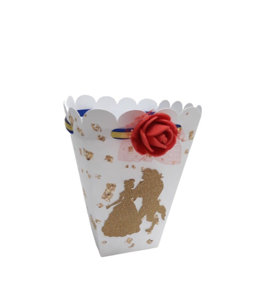 Princess Belle Beauty and the Beast Favor Popcorn Box Popcorn - Etsy