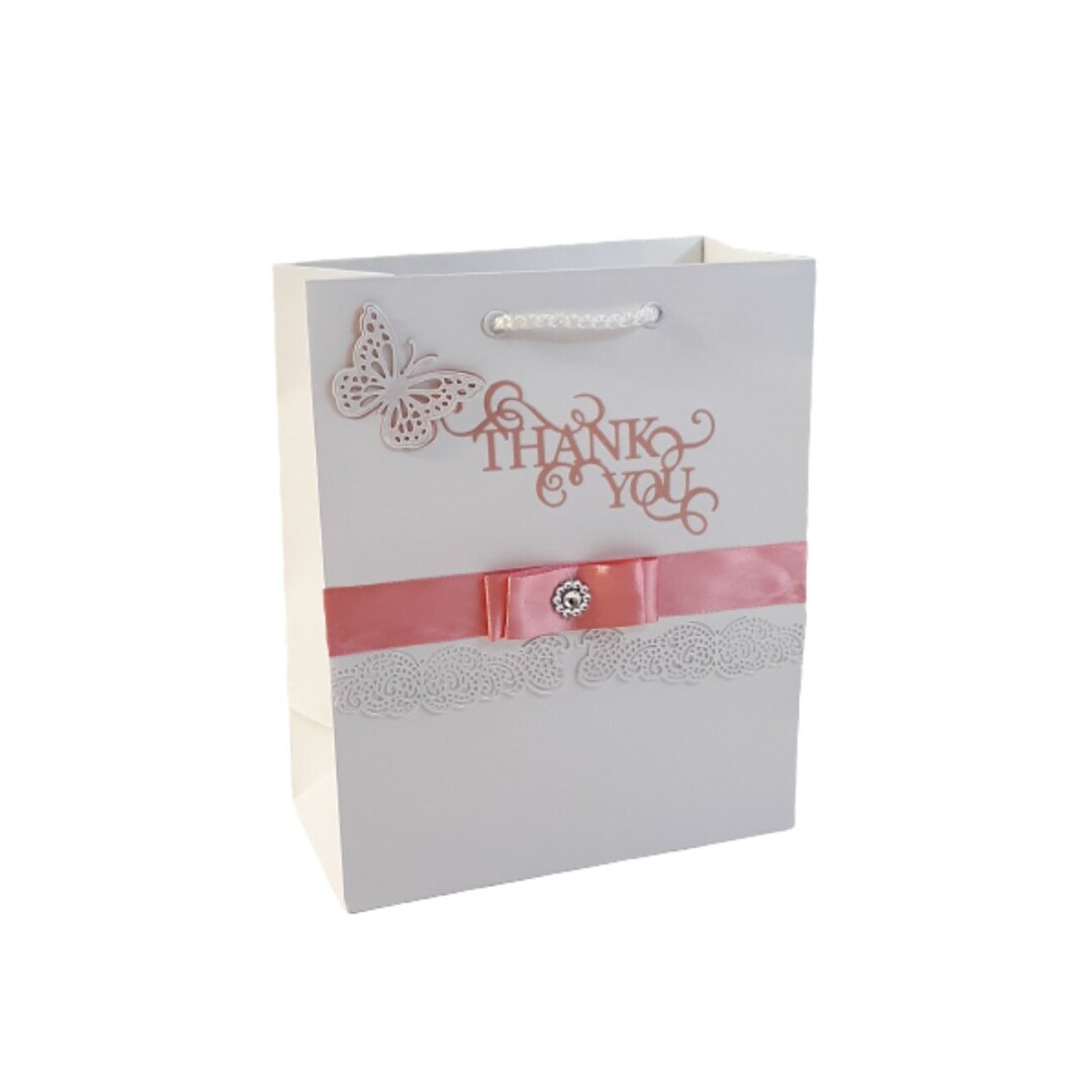 Pink Wedding Gift Bag for Guest - Thank You Wedding Favor Gift Bag ...