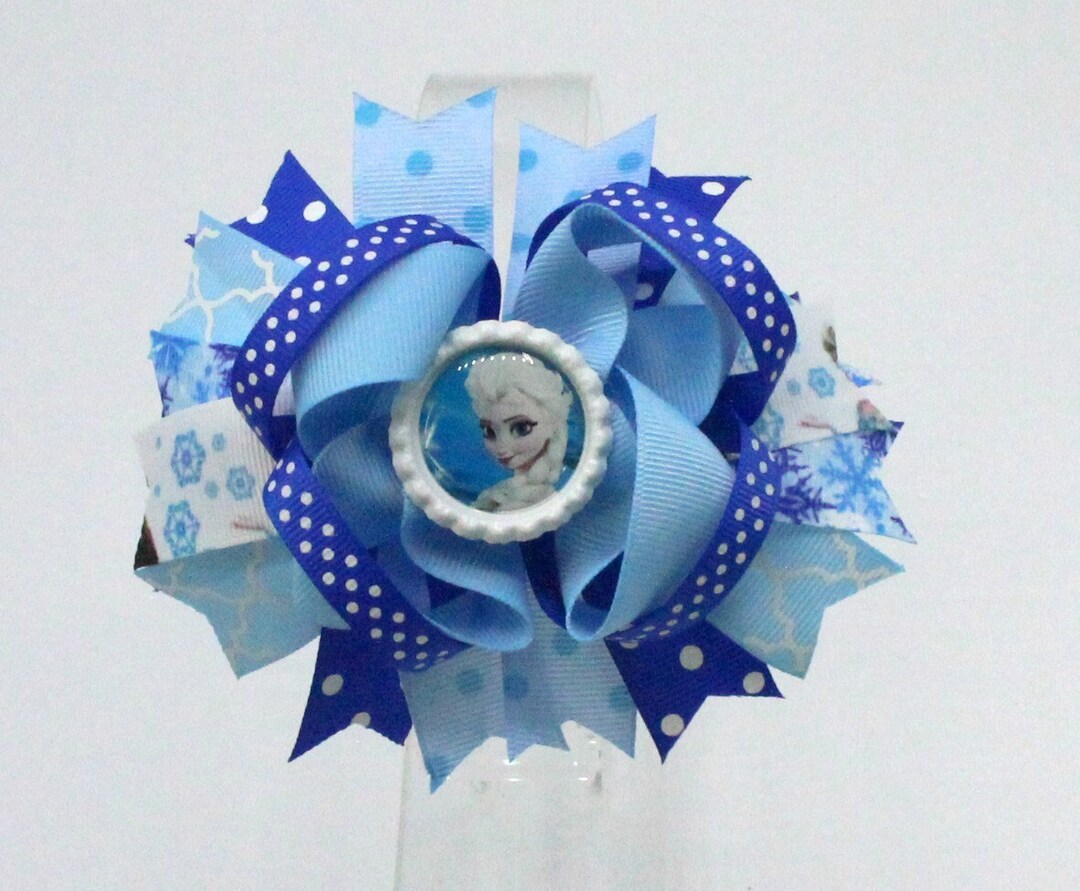 Frozen Elsa Girl Hair Bow Frozen Hair Clip Elsa Hair Bow Baby Hair Bow ...