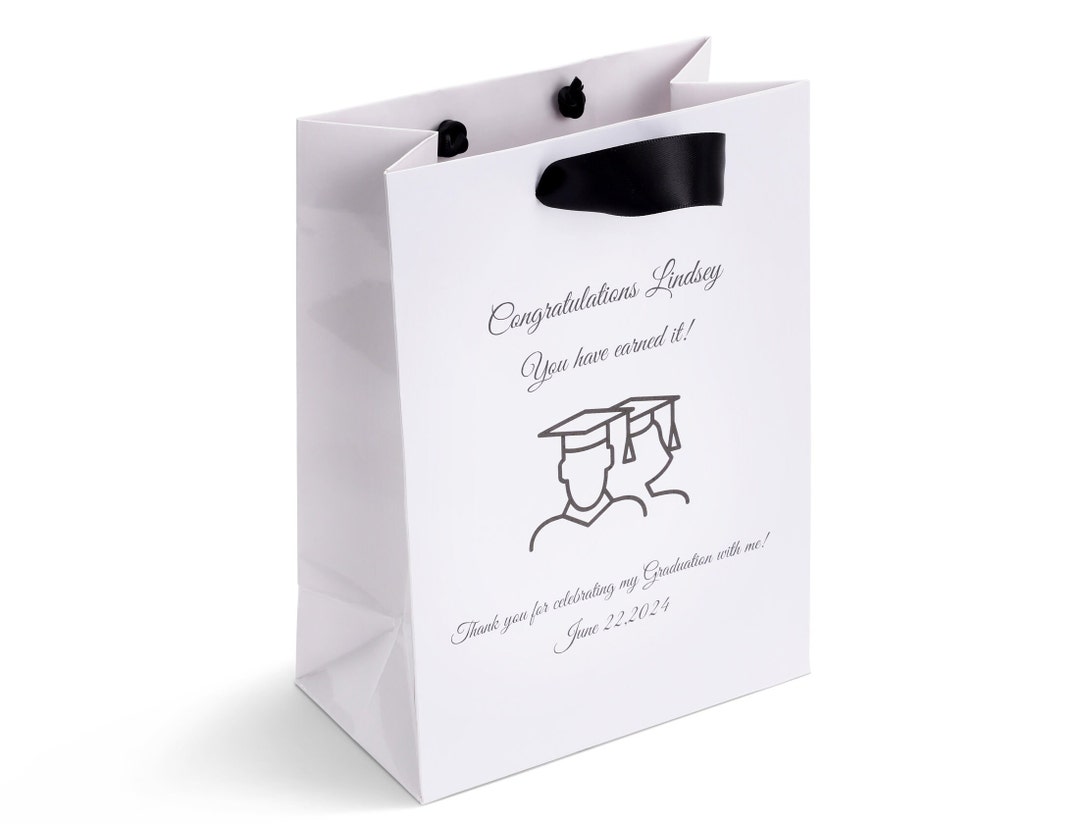 Personalized Graduation Party Favor Bags Class of 2023 With Green Satin ...