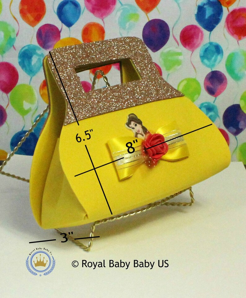 Princess Purses Birthday Party Favor Kids Bag Beauty Beast | Etsy