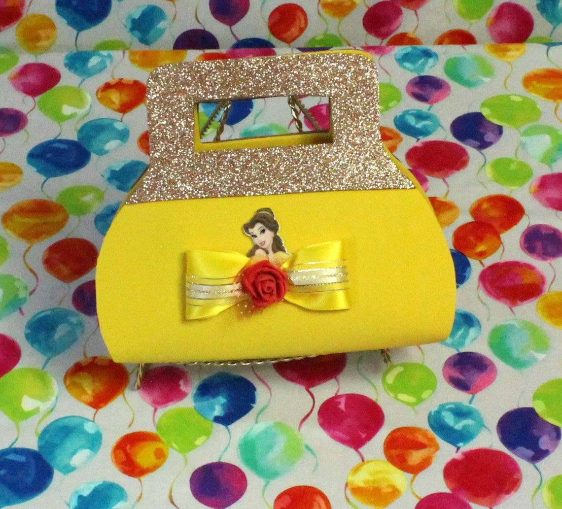 Princess Purses Birthday Party Favor Kids Bag Beauty Beast | Etsy