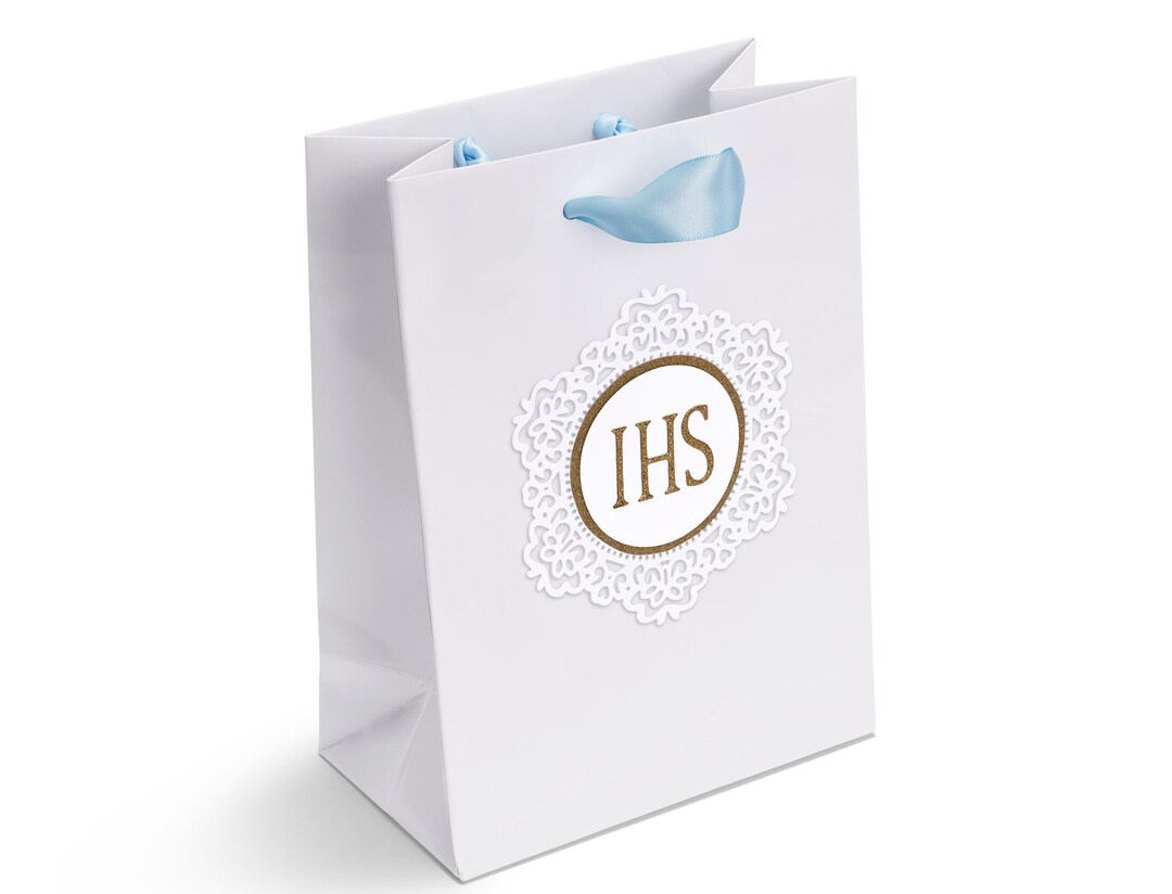Elegant First Holy Communion Gift Bag, Satin Ribbon Handle - Etsy