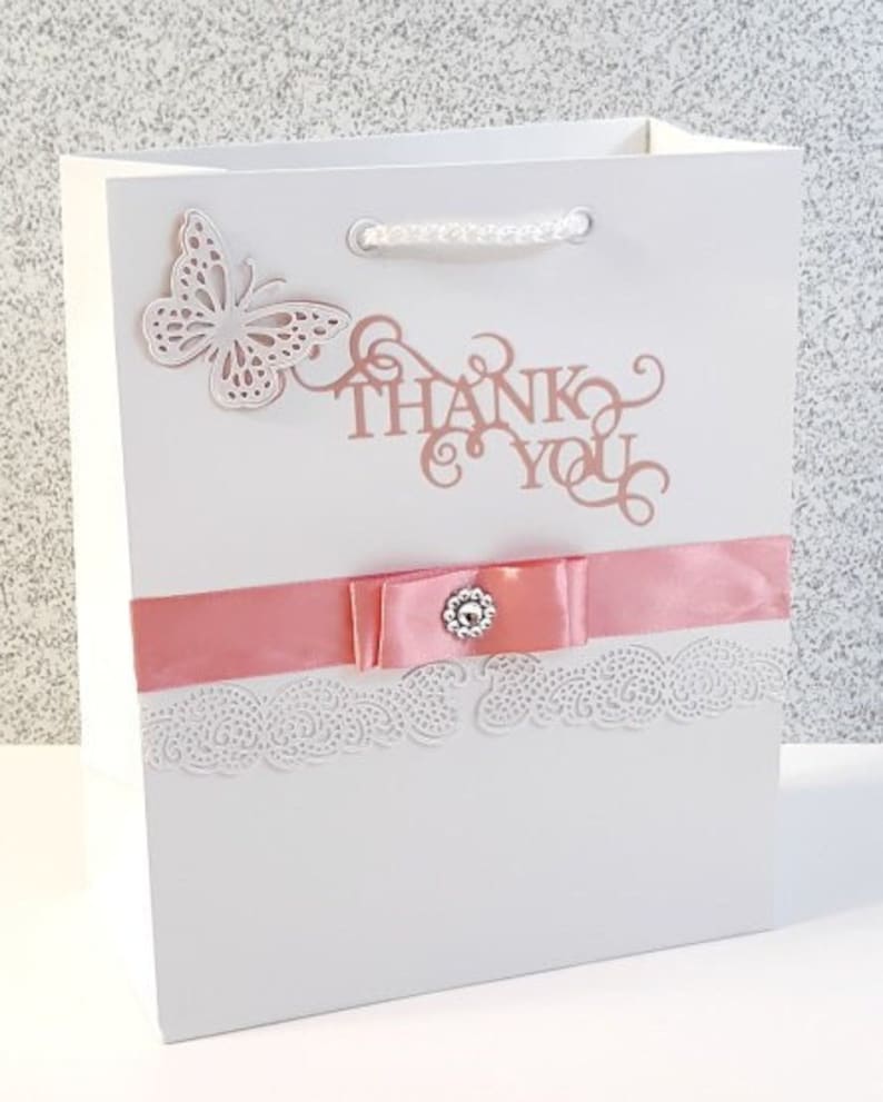 Pink Wedding Gift Bag for Guest - Thank You Wedding Favor Gift Bag ...