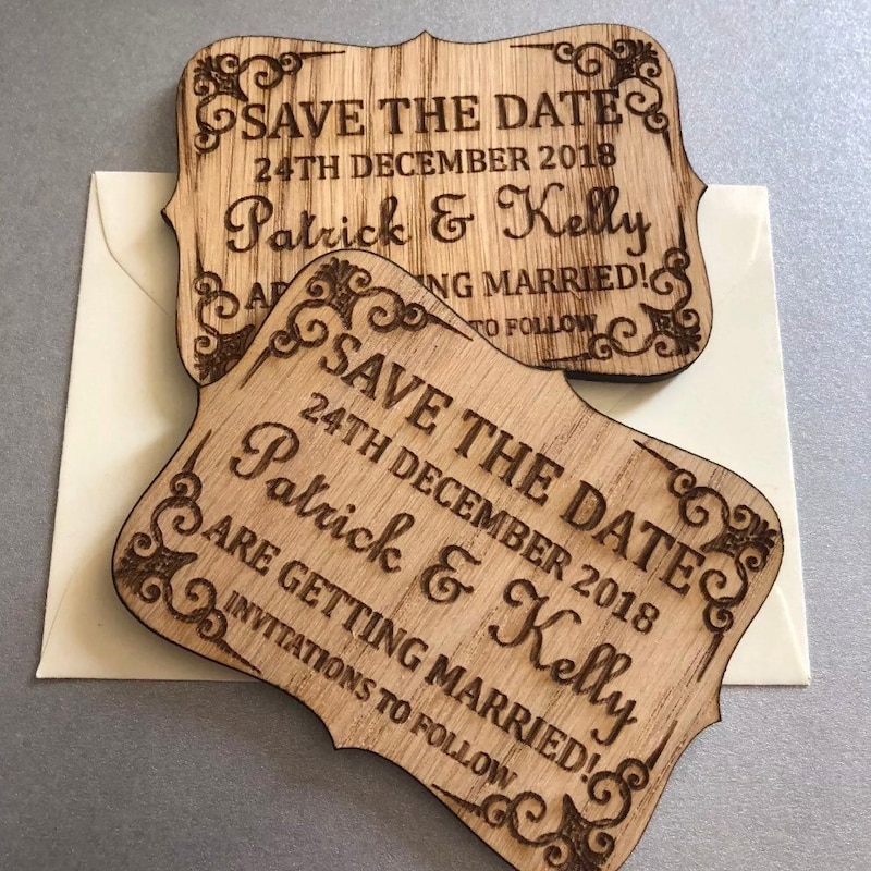 Wooden Save the Dates - Etsy