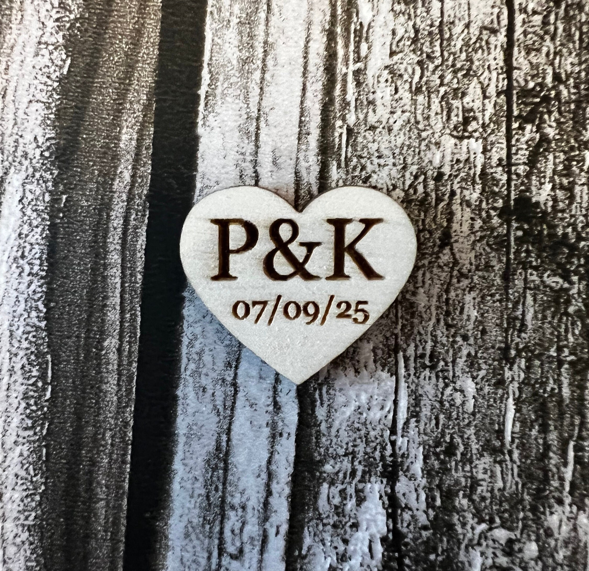 Personalised Wooden Love Heart Table Confetti Decorations for Wedding ...