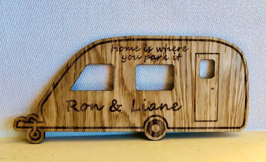 Personalised Oak Caravan Wall Sign Plaque "home is Where You Park It ...
