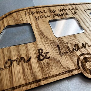 Personalised Oak Caravan Wall Sign Plaque "home is Where You Park It ...