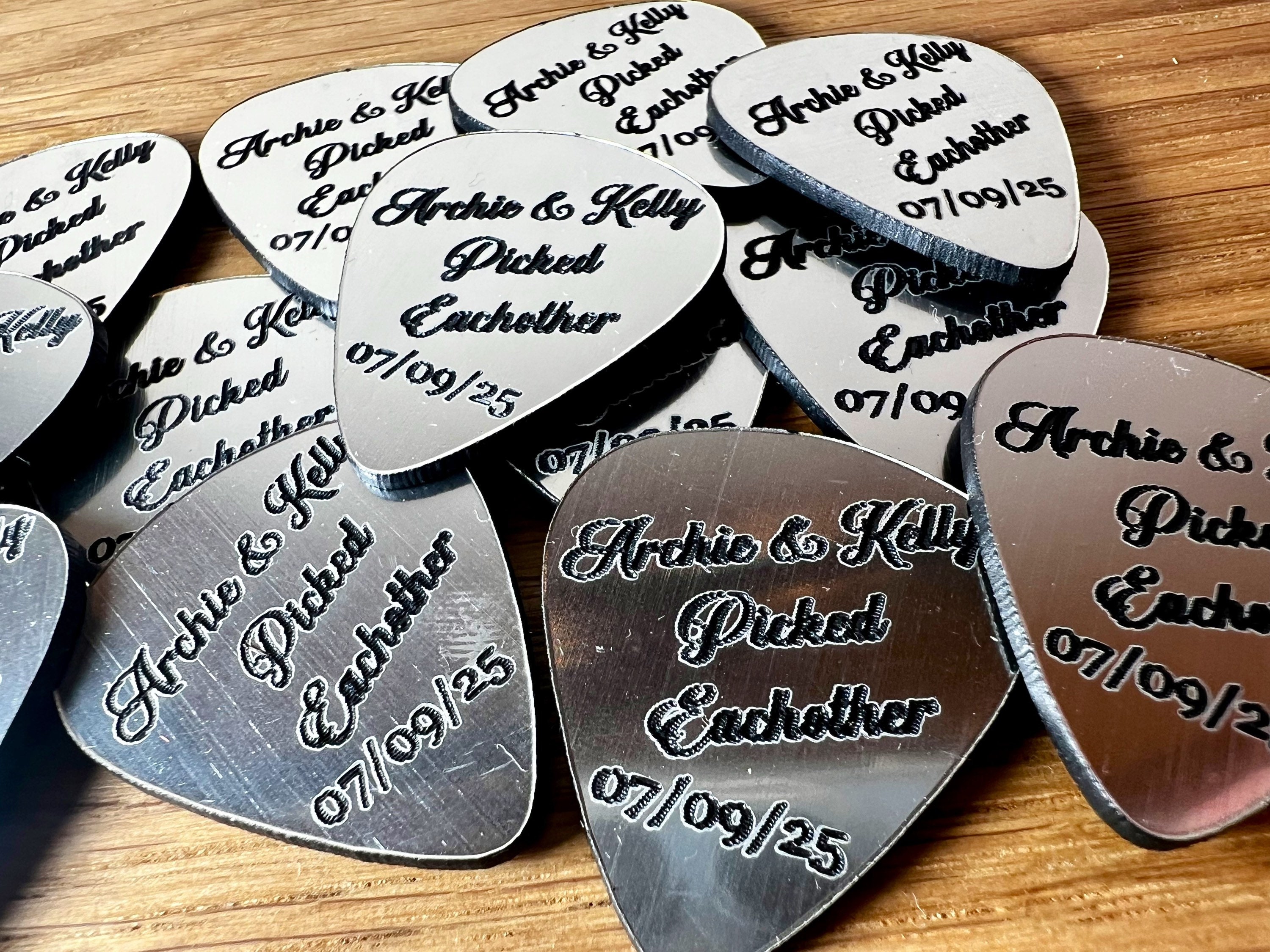 PERSONALISED GUITAR PLECTRUM Acrylic Music Themed Wedding - Etsy UK