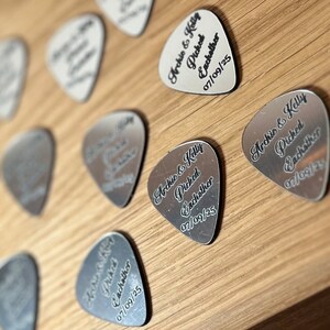 PERSONALISED GUITAR PLECTRUM Acrylic Music Themed Wedding Table ...