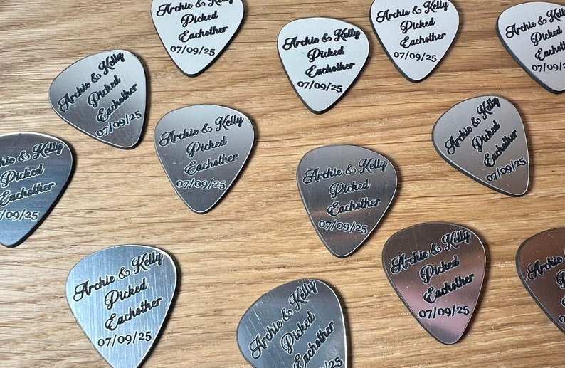 PERSONALISED GUITAR PLECTRUM Acrylic Music Themed Wedding - Etsy UK